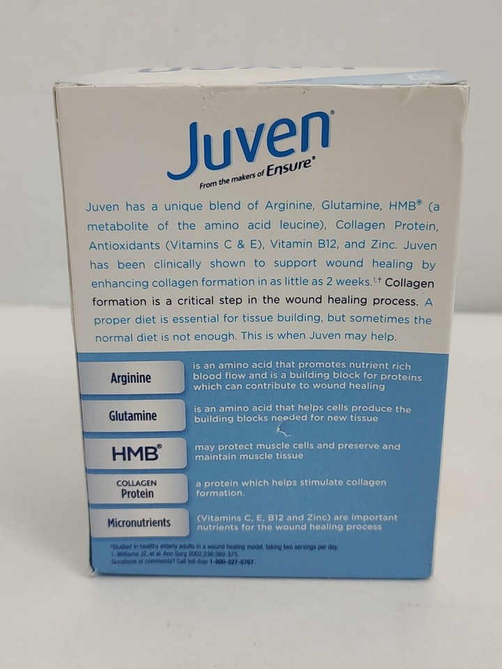 1 Box Juven Therapeutic Nutrition Powder 8 Packets Orange 11/24 New in ...