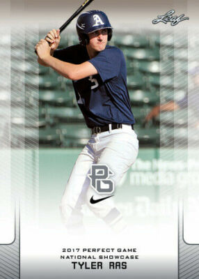 TYLER RAS 2017 LEAF "1ST EVER PRINTED" PERFECT GAME ROOKIE CARD #240 ...