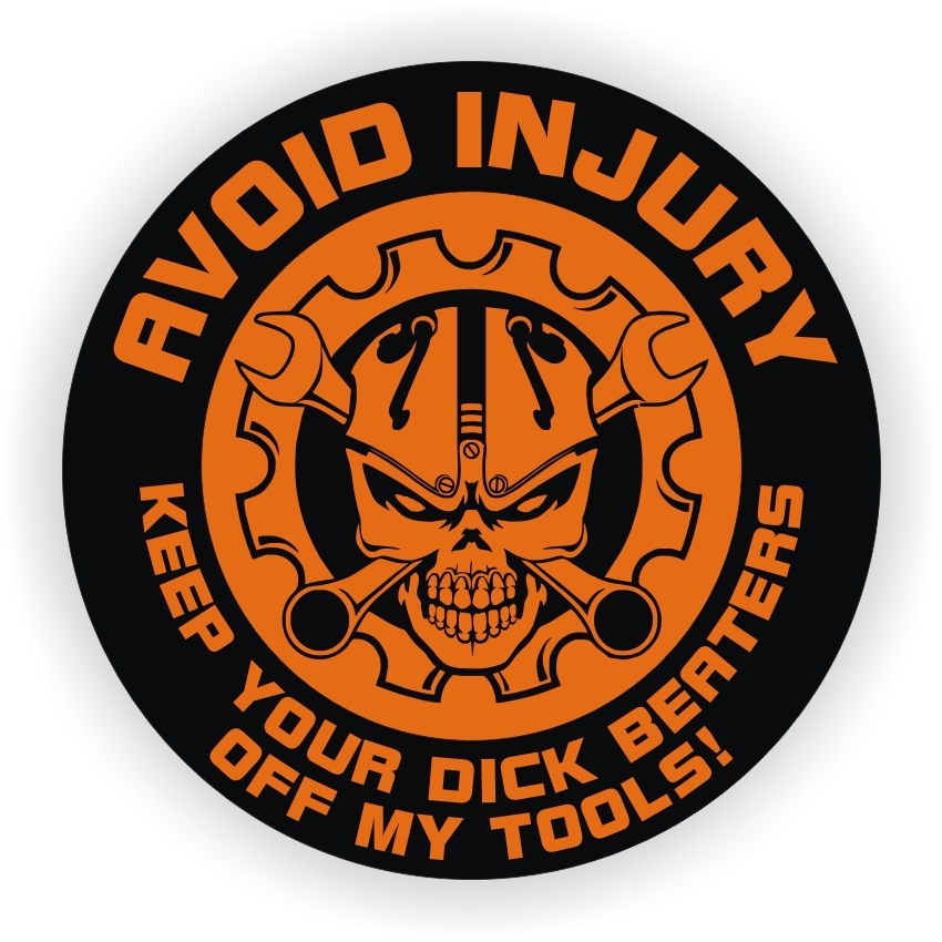 3pcs Avoid Injury - Keep Your Dick Beaters Off Tools Hard Hat Stickers ...