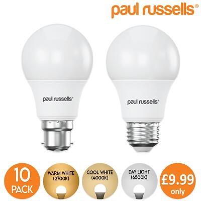 LED GLS 60W Light Bulbs Warm Cool White Day Light Bayonet B22 Screw E27 ...