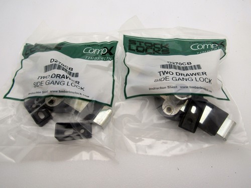 2 New CompX Timberline Stock Locks Two Drawer Side Gang Lock #D270CB ...