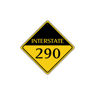 Interstate 290 Diamond Sign Highway Road Bar Club Decor Aluminum Metal ...