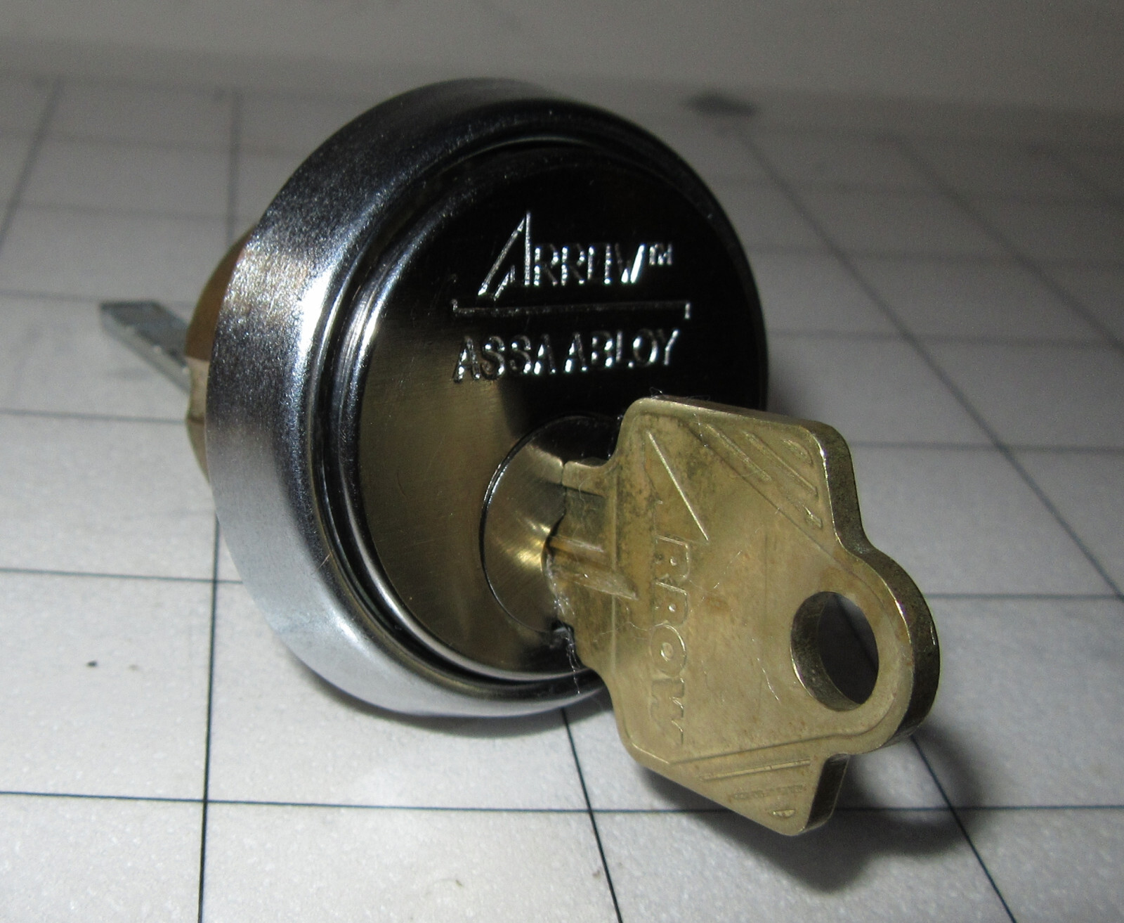 NOS Arrow Assa Abloy Mortise Cylinder Lock with Key 1-1/8 1125 A Key | eBay