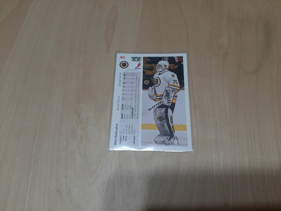 1991-92 UPPER DECK FRENCH HOCKEY ROOKIES MATT DELGUIDICE RC #463 ! | eBay