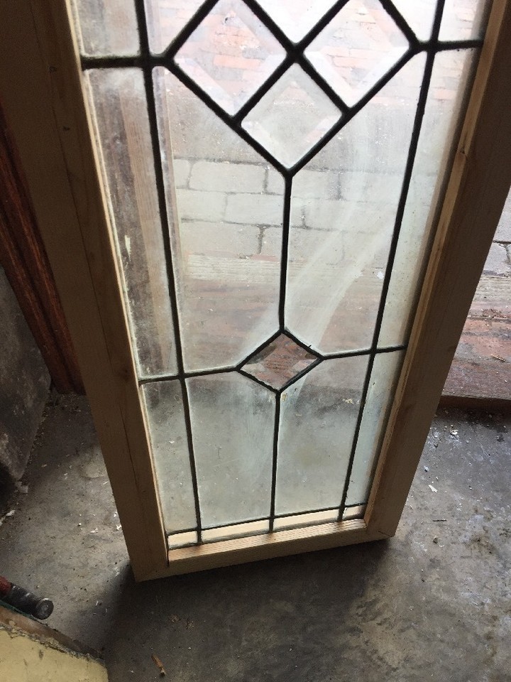 Sg 1002 Antique Leaded Glass Beveled Glass Transom | eBay