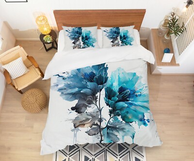 3D Nice Flowers G8838 Bed Pillowcases Quilt Duvet Cover Set Queen King ...