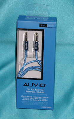 Auvio Radio Shack 4200689 - 3 ft Blue Cable - 1/8” (3.5mm ...