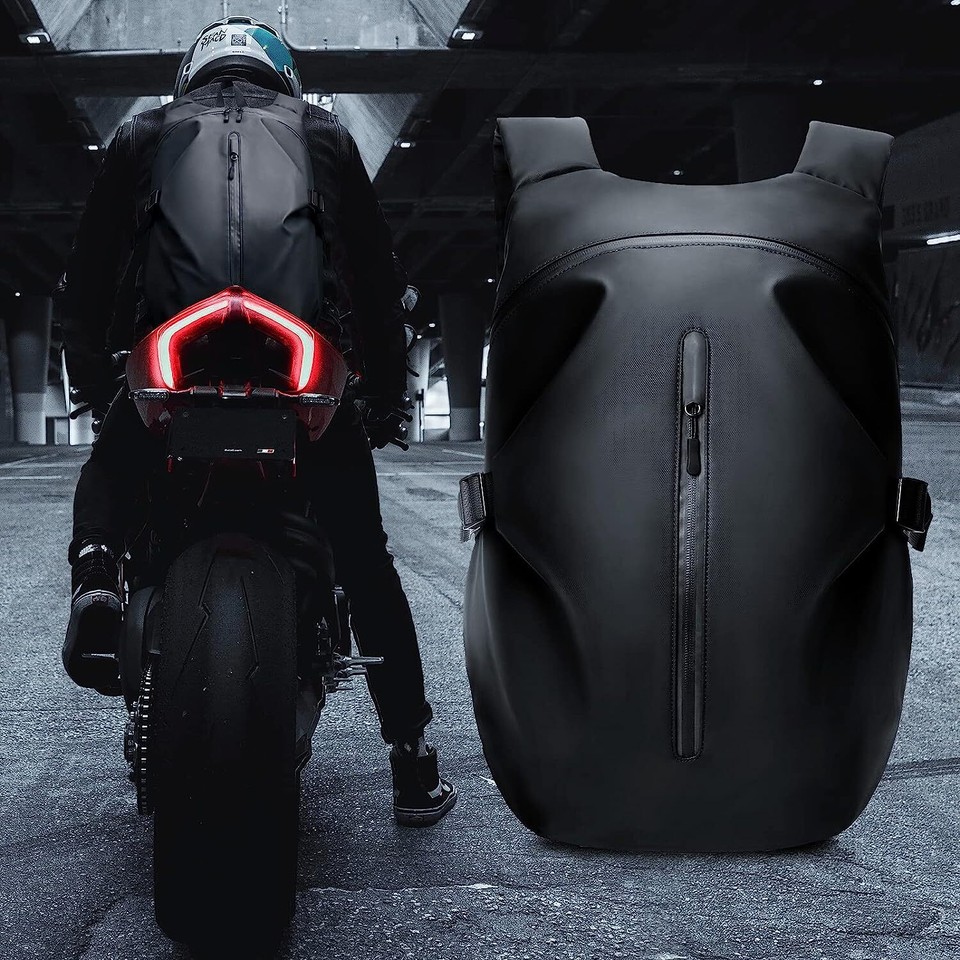 Motorcycle Backpack Waterproof Helmet Backpack for Men Motorcycle ...