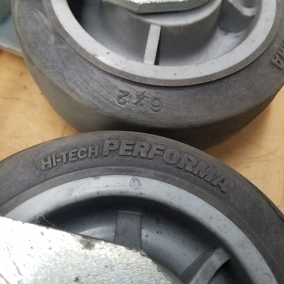 Colson 6 SER 6" Four Piece Caster Set, 6" Diameter x 2" Width Hi-Tech ...