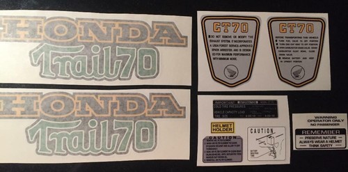 1973-1974 Honda CT70 K3 Trail 70 Complete Set Frame Decals | Green | OE ...