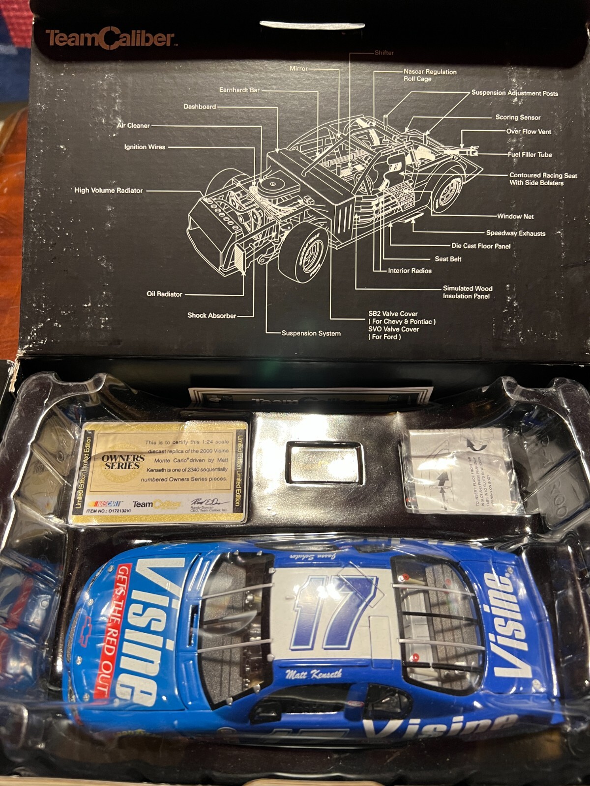 NASCAR Team Caliber MATT KENSETH #17 Visine Monte Carlo 1:24 Die Cast ...