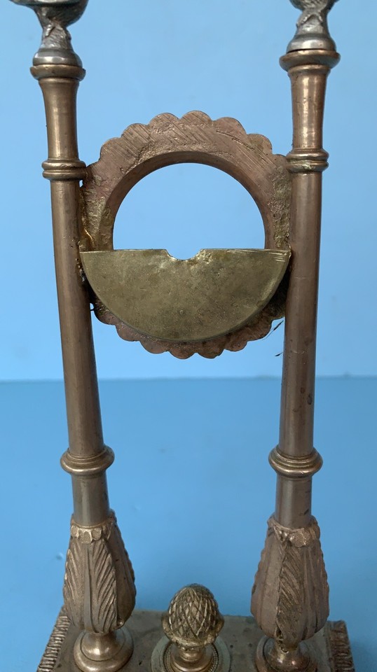 ANTIQUE-FRENCH-GALLIC ROOSTER-PORTICO-GILT BRONZE-POCKET WATCH HANGER ...