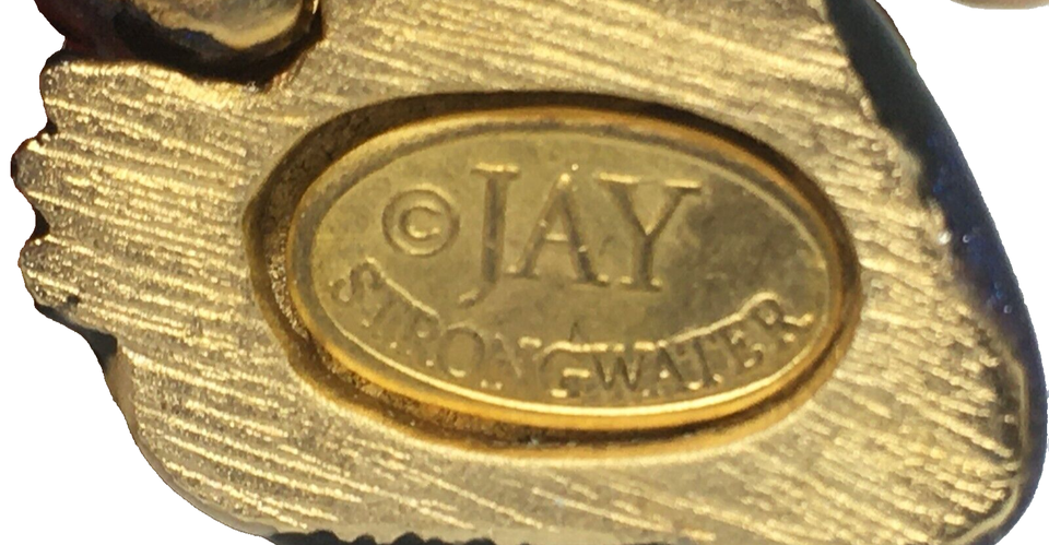 Jay Strongwater Mother Baby Penguin Figurine w/ Swarovski Crystals Mint ...