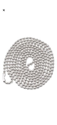 ID Badge Holder Chain Ball Chain Style 36" Long Nickel 100 count ...
