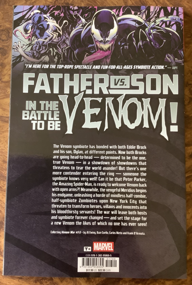 Venom War TPB Al Ewing Carnage Anti-Venom Spider-Man Marvel Comics | eBay