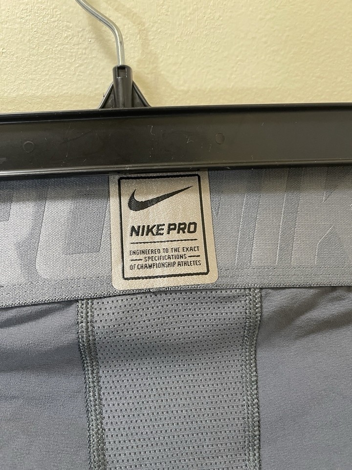 Nike Pro Hyper Recovery Compression Tight Men's Gray Extra Large Tall ...