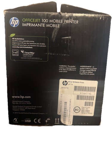 HP OfficeJet 100 Mobile Printer (No Ink) 885631849101| eBay