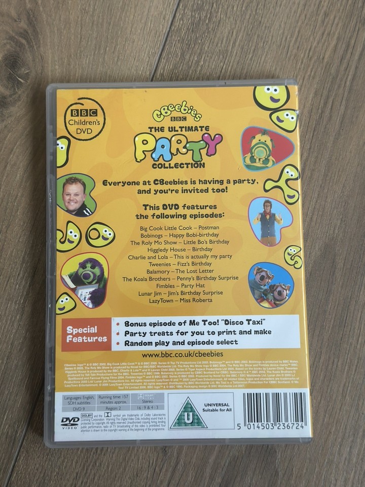CBeebies The Ultimate Party Collection BBC DVD 2007 - fimbles ...
