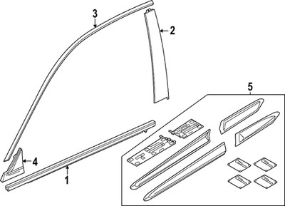 Genuine Honda Door Reveal Molding 72425-3W0-A11 | eBay