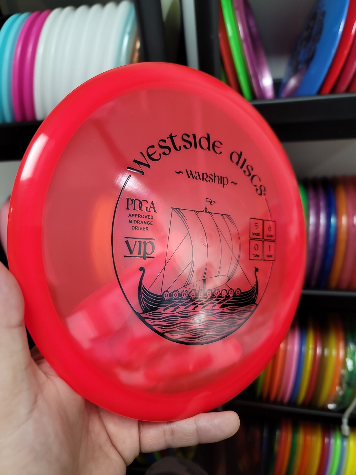 Westside Discs Red 177g VIP Warship Disc Golf Midrange | eBay