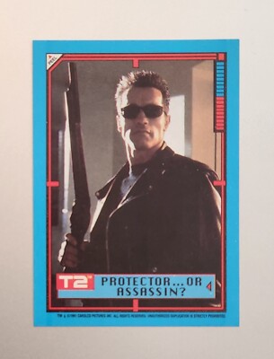 1991 Topps Terminator 2 (T2) Trading Card Sequence 15: Protector Or ...