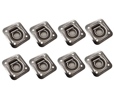 8 Pack Zinc Plated Recessed Floor D Ring Enclosed Trailer Flatbed Truck ...