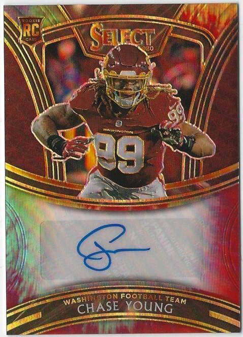 2020 Panini Select - Select Signatures Chase Young #SS-CYO Tie-Dye ...