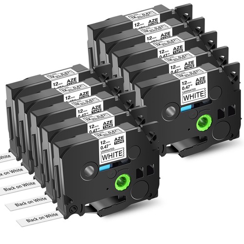 10Pk/Pack TZe-231 TZ-231 Black/White Label Tape For Brother P-Touch PT ...