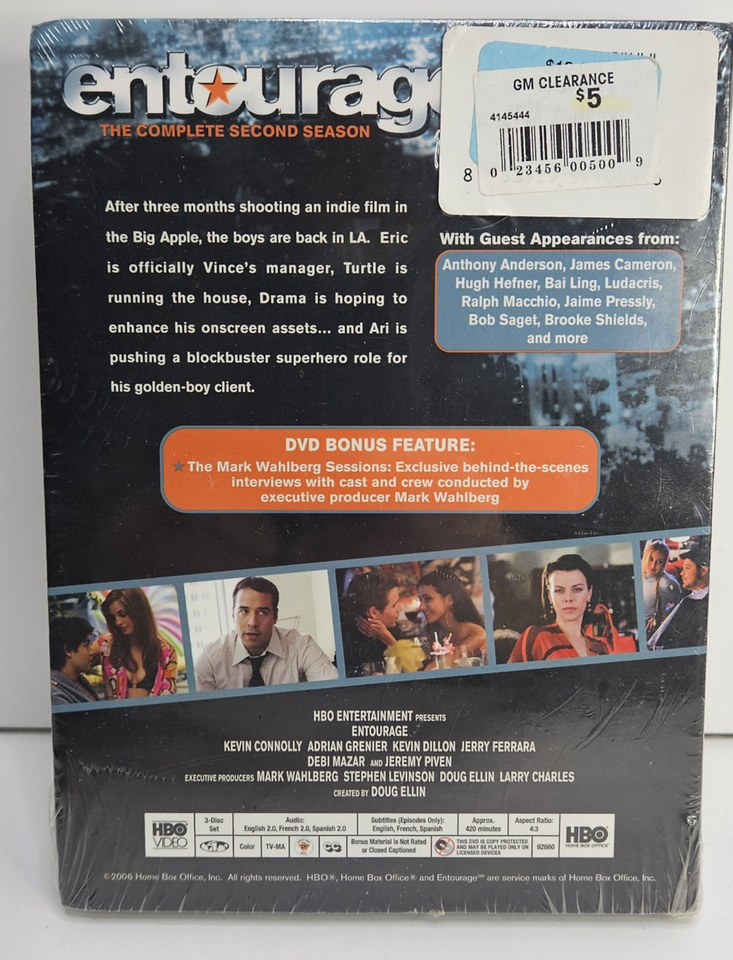 Entourage: The Complete Second Season DVD-3 Discs DVD 26359266027| eBay