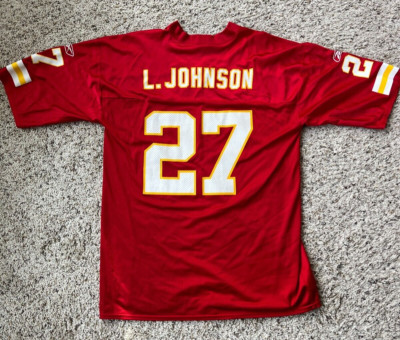 Larry Johnson #27 Kansas City Chiefs Reebok Red Football Stitched ...