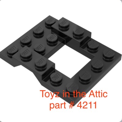 Lego 1x 4211 Black Vehicle, Base 4 x 5 (1pcs) - Black Vintage Vg/Fn | eBay