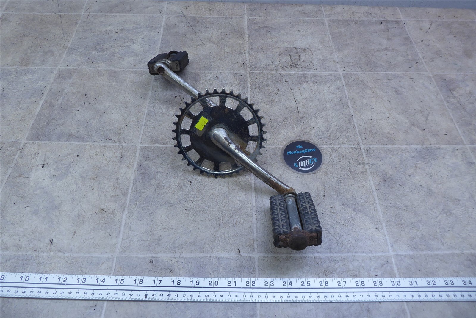 1978 AMF Roadmaster A110 moped S1021) crank gear sprocket pedal arm ...