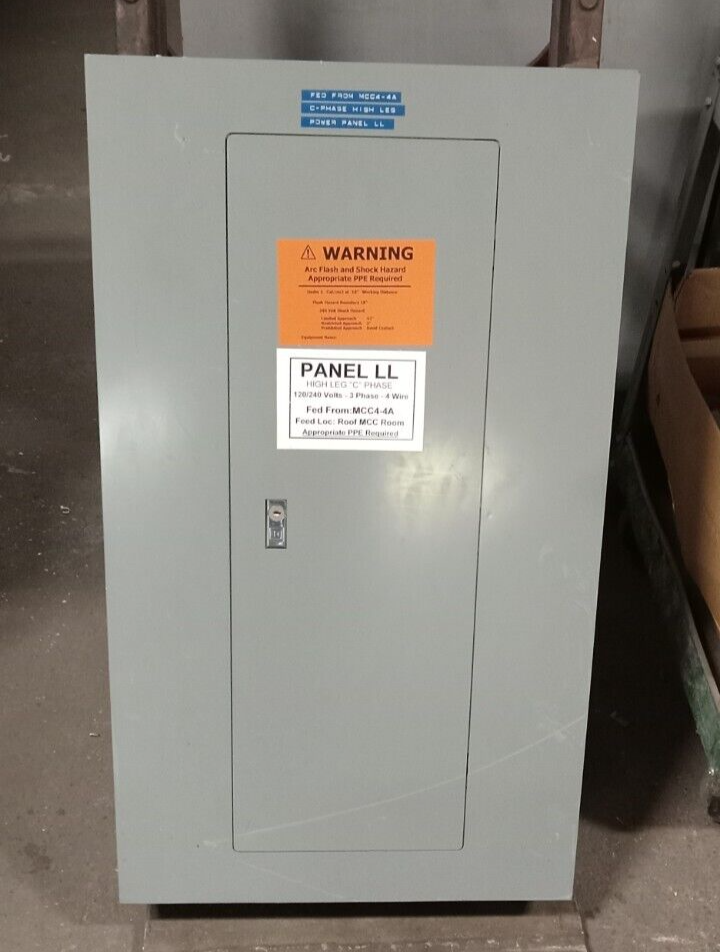 SQUARE D 225 AMP MAIN LUG PANELBOARD 42 CIRC 120/208/240 VAC 3Ø 4W ...