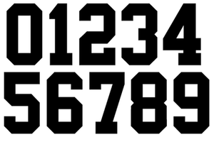 Felt 1980's 90's Football Shirt Soccer Numbers Heat Print Football ...