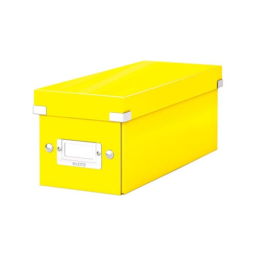 Leitz CD Storage Box, Yellow, Click and Store Range, 60410016 Yellow CD ...