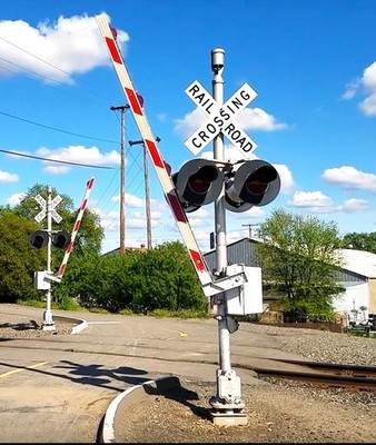 HO Scale Building Background FLAT/ 2D "Train Crossing 03-4" Trackside ...