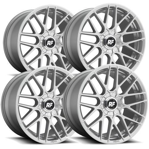 (Set of 4) Rotiform R140 RSE 17x8 5x100/5x4.5" +40mm Silver Wheels Rims ...