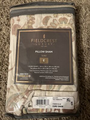 Fieldcrest Pillow Sham Powdered Blue | eBay
