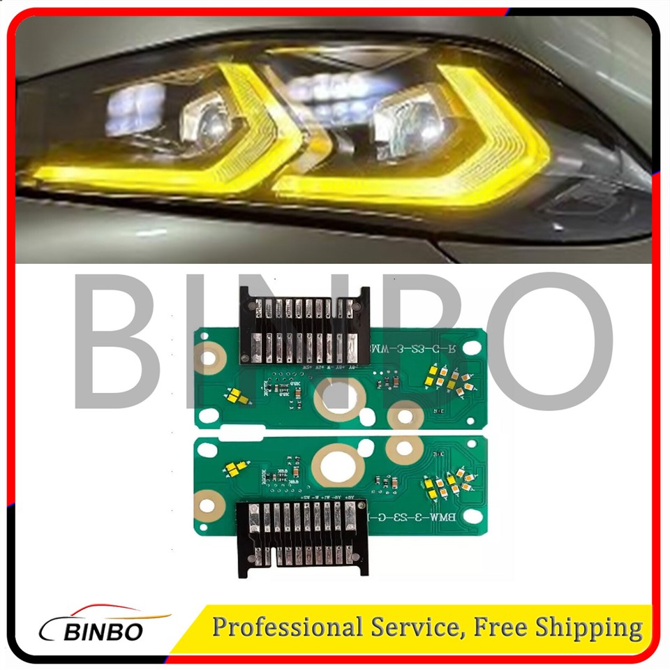 For BMW 3' G20 G21 G28 LCI 2023 2022 Lemon Yellow Angel Eyes light DRL ...
