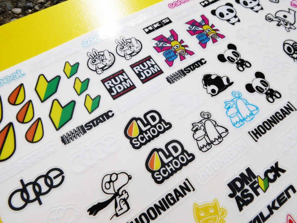 RC 10th scale DRIFT STICKERS decals DRIFTING JDM HUGE CLEAR VINYL PRE ...