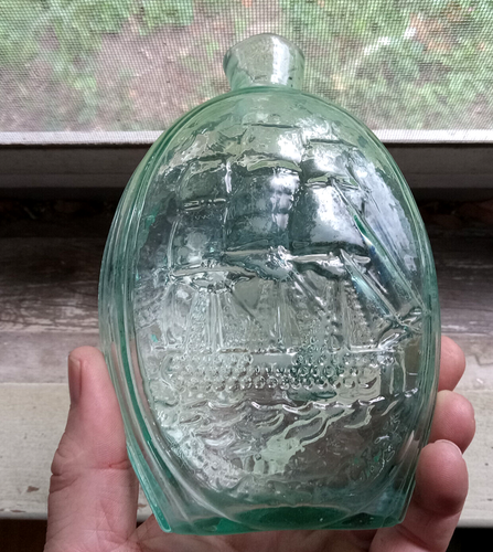 1830s FRANKLIN FRIGATE T.W.D EAGLE GII-42 HISTORICAL FLASK KENSINGTON ...