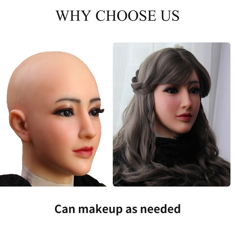 Avi Realistic Silicone Mask Female Full Headwear for Crossdresser ...