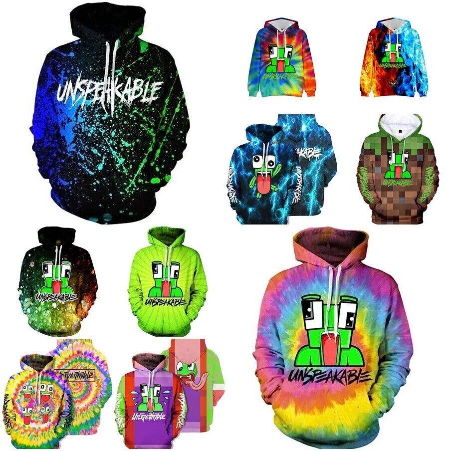 Kids Boys Unspeakable Hoodies Sweatshirt Pullover Jumper Top Jacket ...