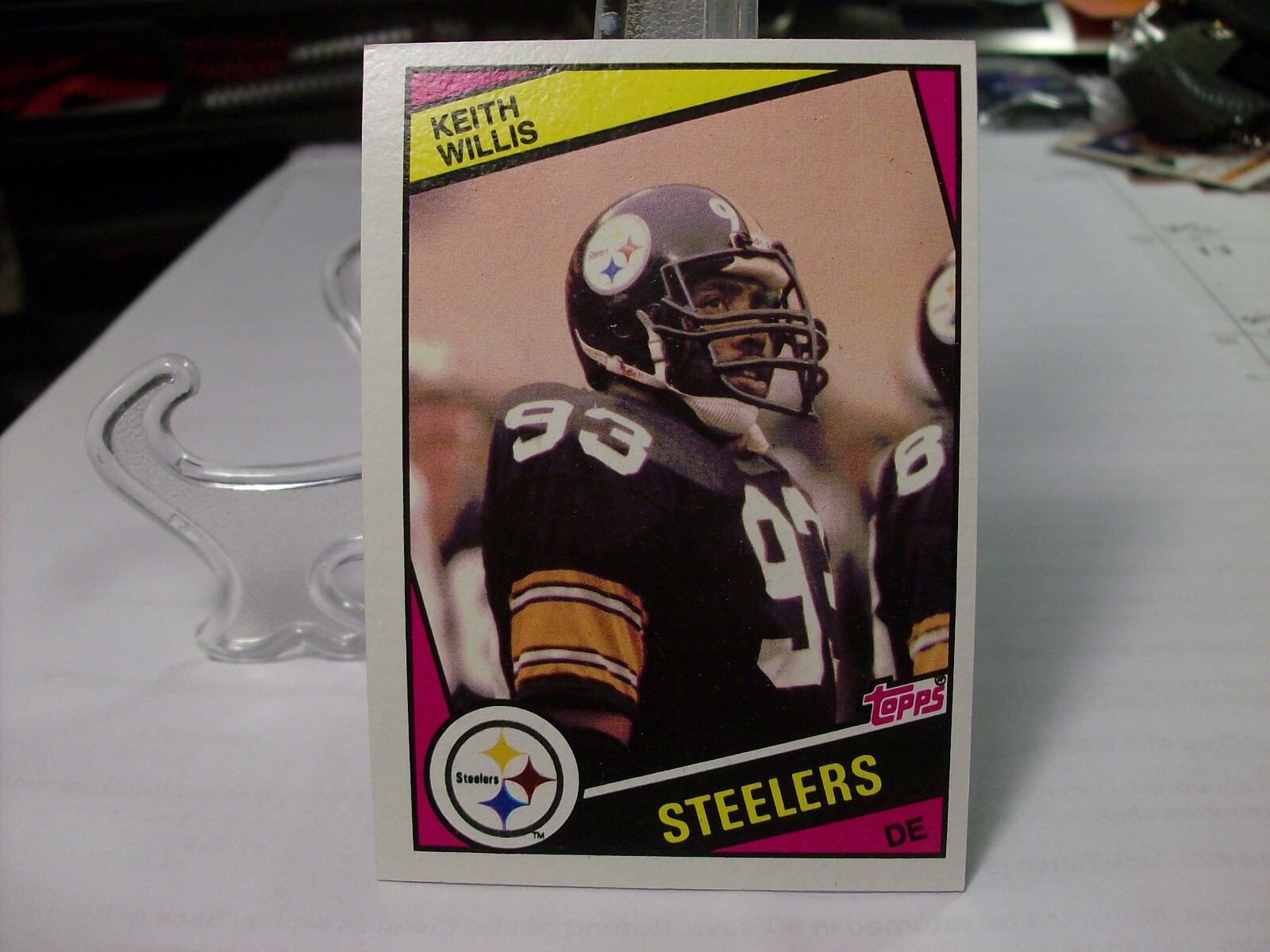 1984 Topps Football #172 - Keith Willis RC - Pittsburgh Steelers 84-022 ...