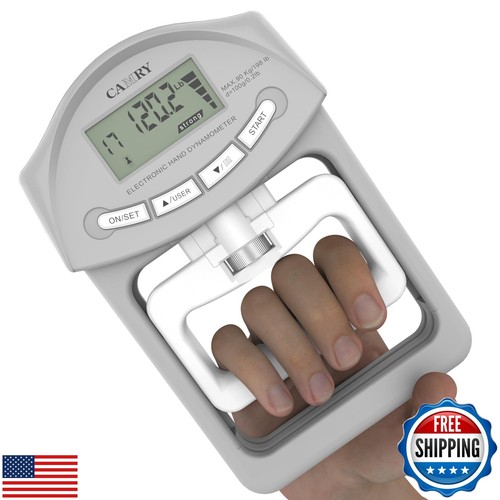 CAMRY Digital Hand Dynamometer Grip Strength Measurement Meter 198Lbs ...
