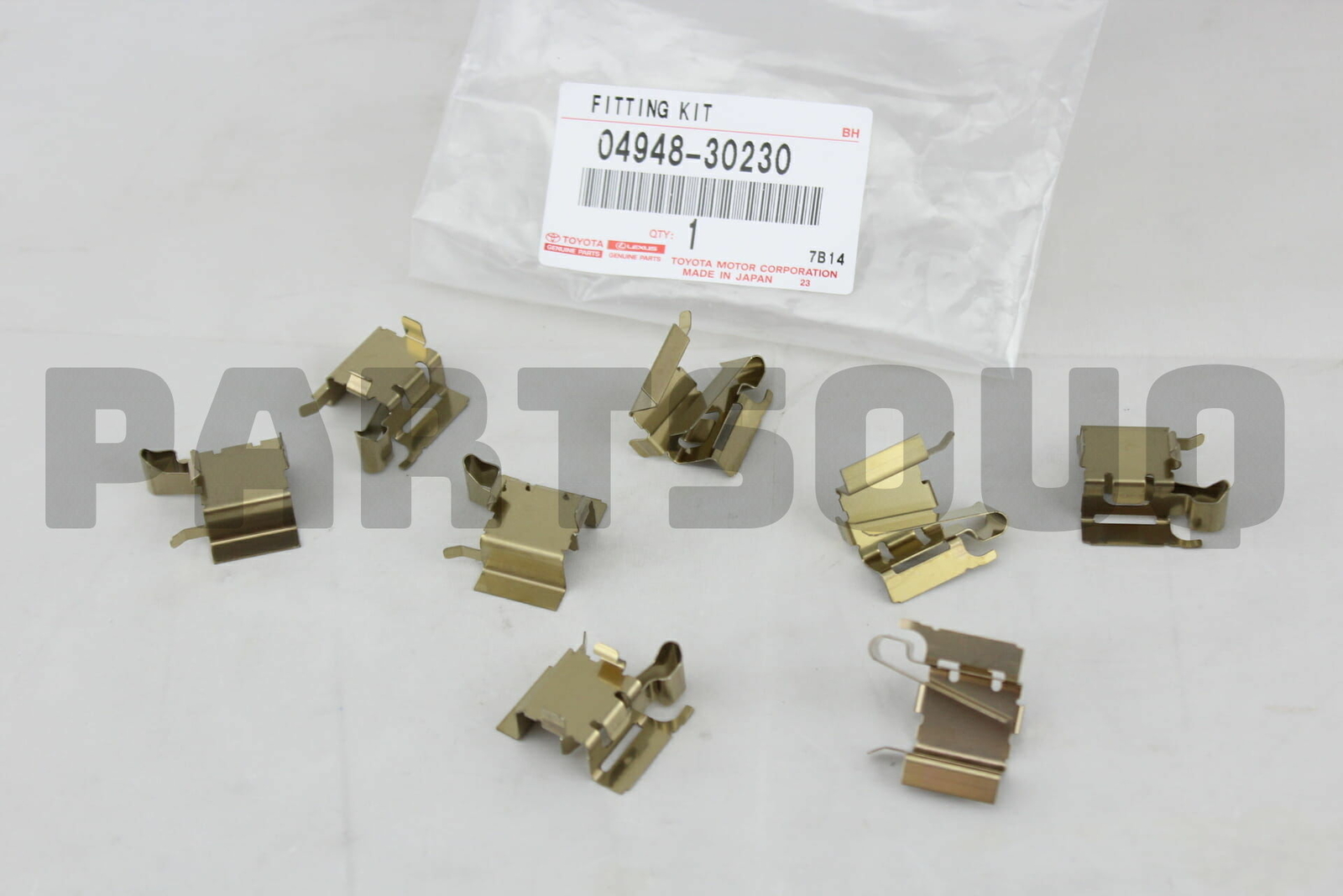 0494830230 Genuine Toyota FITTING KIT, DISC BRAKE, REAR 04948-30230 | eBay