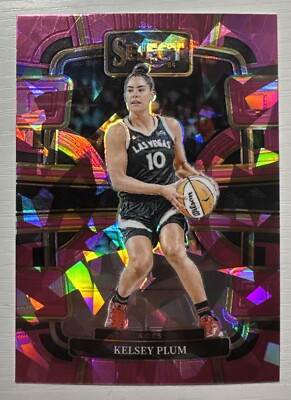 Kelsey Plum 2024 Panini Select WNBA Pink Ice Prizm Concourse #75 Las ...