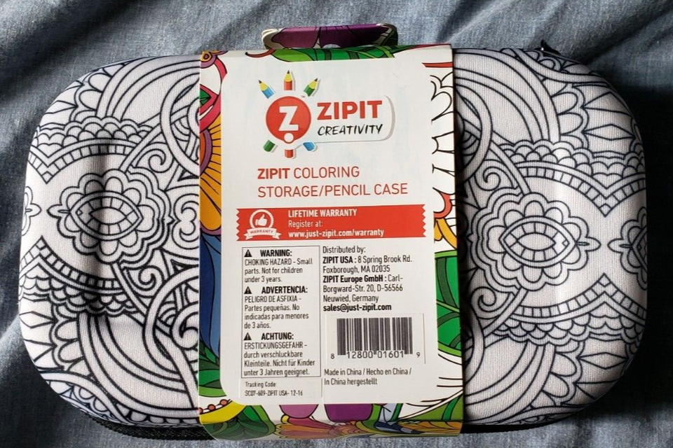 Color-in Zipper Hard Coloring Storage / Pencil Case 8x5x5" | eBay