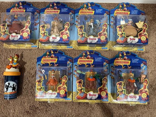 Lot of 7 Chicken Run 5" Figure's Fowler, Rocky, Mac,Bunty,Babs,Ginger ...