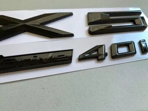 Set Gloss Black X5 xDrive 40i Trunk Tailgate Sticker Badge Emblem For ...